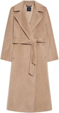 Max Mara Femme, Manteaux, Brun, Taille: 42 FR Manteau en Laine et Alpaga Camel
