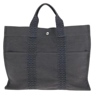 Herm&egrave;s Pre-owned Polyester sacs-main - Femme - Pre-owned - Gris - Taille: ONE Size