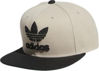 adidas Originals Casquette Snapback Flatbrim Trefoil Chain pour homme, Wonder Beige/Noir, Taille unique