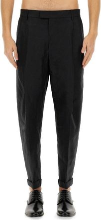 Dolce & Gabbana Leinenhose - - Trousers - Herren - Schwarzk - L