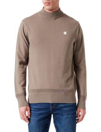 G-Star RAW Herren Premium Core Mock Knitted Pullover, Braun (Turf D21932-C560-273), XL
