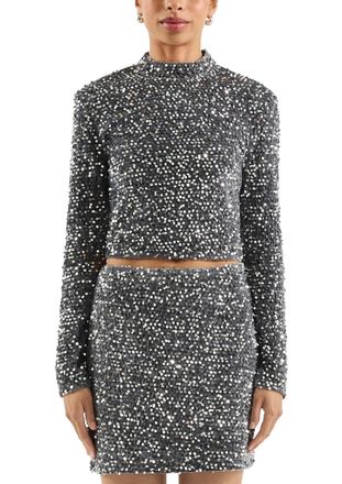 QS by s.Oliver Damen 2174466 T-Shirt Langarm, 0009, Large