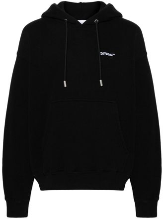 Off-white Hoodie aus Bio-Baumwolle mit Arrows-Motiv - Schwarz