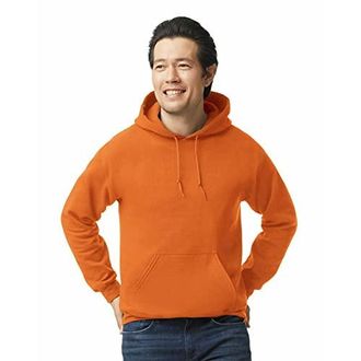 Gildan Fleece Hoodie Sweatshirt, Style G18500, Multipack Chemise, Opaque, Orange de s&eacute;curit&eacute; (Lot de 1), Small Mixte