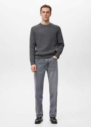 Mango Jean Moby straight-fit gris clair denim - Homme - 40 - MANGO MAN