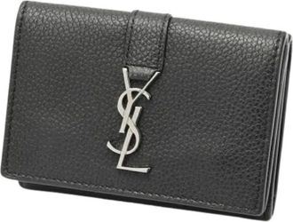 Saint Laurent Portefeuille Tri-fold Pre-owned - Femme - Pre-owned - Noir - Taille: ONE Size