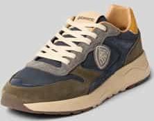 Blauer Sneaker aus Leder-Mix mit Logo-Detail Modell OZARK