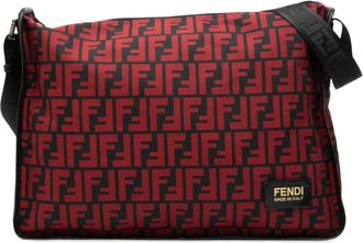 Fendi Hobo Bags - Zucca Nylon Crossbody - Gr. unisize - in Rot - f&uuml;r Damen