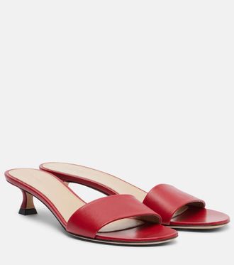 The Row Mules Combo en cuir
