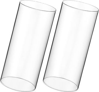 Hemobllo 2 St&uuml;ck Transparenter Zylindrischer Glaskerzenschirm 6x15cm Windgesch&uuml;tzt Robuster Glas Kerzenhalter f&uuml;r Zuhause Vielseitiges Kerzenhalter Zubeh&ouml;r