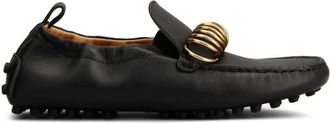 Tod's Slip-On Shoes With Striking Ring Embellishment - Gr. 36 (EU) - in Schwarz