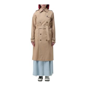A.P.C. A.p.c., Femme, Manteaux, Beige, Taille: 38 FR Trench-coat ceintur&eacute;