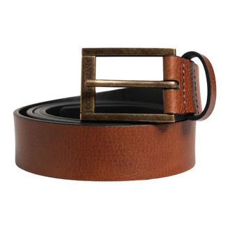 Dolce & Gabbana Klassischer G&uuml;rtel mit Metallschnalle - - Accessories - Herren - Braun - ONE SIZE