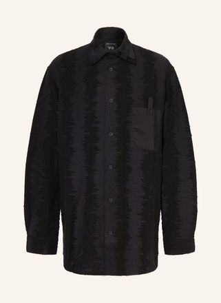 Yohji Yamamoto Jacquard-Hemd Comfort Fit schwarz