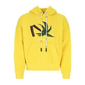 Palm Angels Homme, Sweatshirts et sweats &agrave; capuche, Jaune, Taille: XS SweaT-shirt &agrave; capuche confortable et &eacute;l&eacute;gant