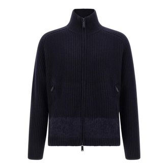 Dsquared2 Homme, Pulls, Bleu, Taille: L Cardigan avec insert en laine cardée