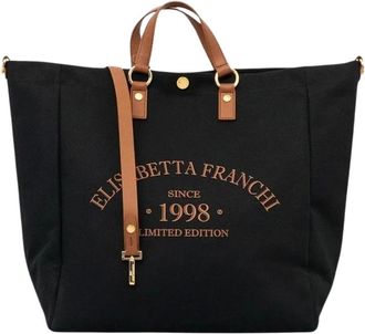 Elisabetta Franchi Femme, Sacs, Noir, Taille: ONE Size Tote Bag