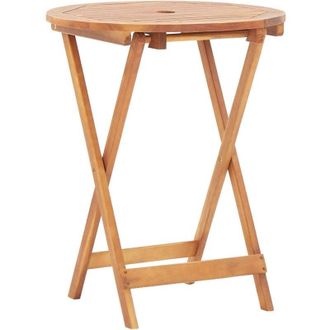 vidaXL Vidaxl - Table pliable de jardin 60x75 cm Bois dacacia massif