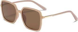 Generic Lunettes De Soleil Carrées À Monture Large For Hommes Et Femmes, For Lextérieur, La Conduite, Les Déplacements, Les Vacances, UV400(Brown)