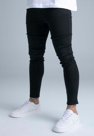 Siksilk Herren Schwarze Skinny Jeans 38