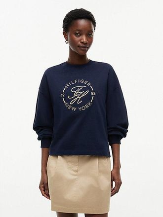 Tommy Hilfiger Sweat d&eacute;contract&eacute; col ras-du-cou et logo