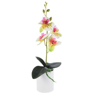 Aboofan Orchideen K&uuml;nstlich K&uuml;nstliche Orchidee Im Topf Tischblumenorchidee K&uuml;nstliche Phalaenopsis-orchideen Im Topf Gef&auml;lschte Echte Orchideenpflanze F&uuml;r Ho