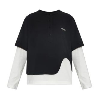 The Attico Femme, Tops, Noir, Taille: 36 FR Haut &agrave; manches longues