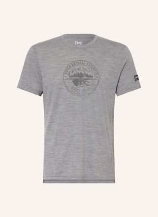 super.natural T-Shirt Exploring Mit Merinowolle grau
