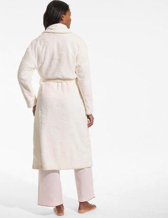 Lands End Bademantel mit Schalkragen, Damen, Gr&ouml;&szlig;e:40-42 regular, Wei&szlig;, Polyester, by Lands End