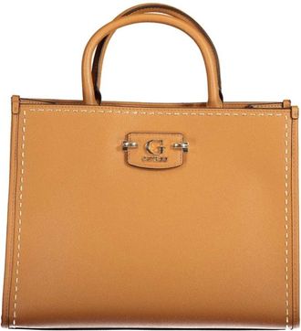 Guess Femme, Sacs, Brun, Taille: ONE Size Sac Marron à Ruban avec Plusieurs Compartiments