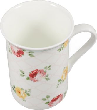 Luxshiny Porzellan Tee-ei-becher Originelle Blumenbecher Kaffeebecher D&uuml;nnes Porzellan Getr&auml;nkebecher Landhausbecher f&uuml;r Tee und Kaffee