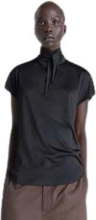 Christophe Lemaire Femme, Blouses et Chemises, Noir, Taille: 40 FR Short Sleeve Foulard Top
