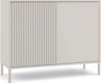 Topeshop Kamaro - Moderner Kommode mit 4 Regalen und 2 Türen - 82,5x103,5x40 cm - Aufbewahrungsmöbel - Beige Cachemire