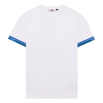 GCDS T-Shirt mit Band und Logo - - Tops - Damen - Wei&szlig; - XS
