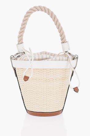 Maison Margiela MM11 Woven Rafia Bucket Bag with Drawstring Maison Margiela
