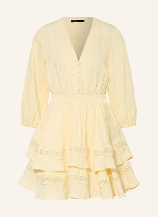 Maje Kleid Mit 3/4-Arm Und Spitze gelb