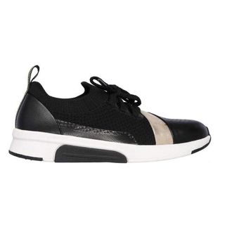 Skechers Modern Jogg Sneaker f&uuml;r Damen, Leder (Schwarz/Gold)