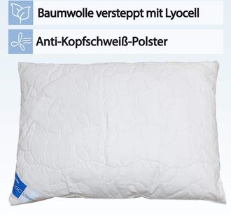 f.a.n. Frankenstolz Original Kissen mit kühlendem Tencel/Lyocell und weichen Faserbällchen, ideal für Schwitzer, Kochfest und damit ideal für Allergiker geeignet, Made in