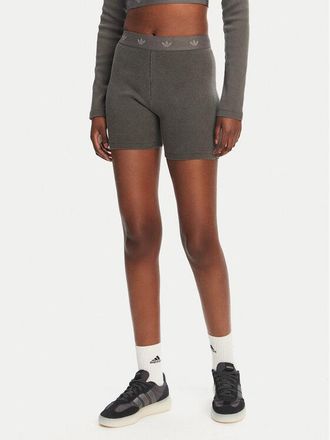 adidas Bikershorts Ribbed Booty JC7554 Grau Slim Fit