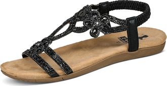 2Go Shoe Company Damen 8018-802 Flache Sandale Schwarz 38 EU