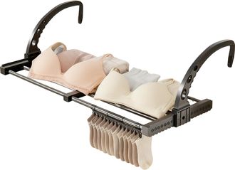 Generic Bettregal f&uuml;r Schlafsaal | Faltbare und verstellbare Halterung - einziehbare Kleiderstange, f&uuml;r Balkon, Haus, Schlafzimmer, Babybett, Wohnung, Wiege, 