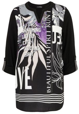 Doris Streich Schluppenbluse (1-tlg) mit floralem Motiv