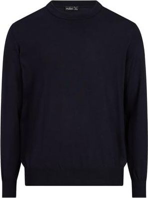 van Laack Pull droit col rond en coton et soie