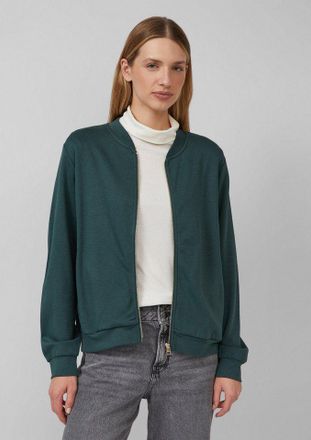 s.Oliver Sweatjacke Sweatshirt Jacke Weicher Interlock-Blouson mit Eingrifftaschen