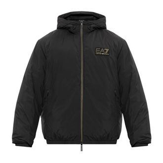 Emporio Armani Isolierte Kapuzenjacke - - Jackets - Herren - Schwarzk - S