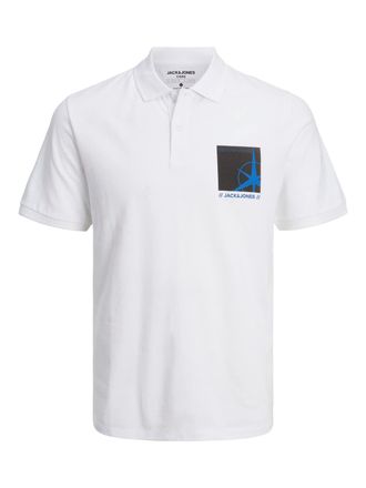 Jack & Jones Mens JCOCONRAD Polo SS FST Poloshirt, White, M