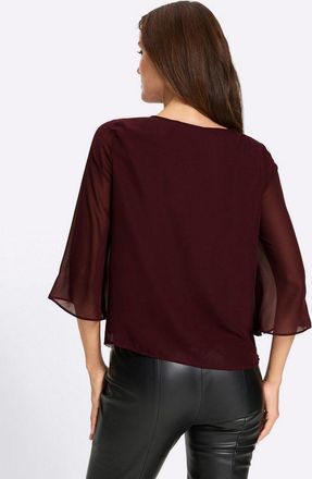Heine Klassische Bluse Stickereibluse 3/4-Arm