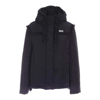 Vivetta Schwarze Ger&uuml;schte Gepolsterte Jacke - - Jackets - Damen - Schwarzk - S