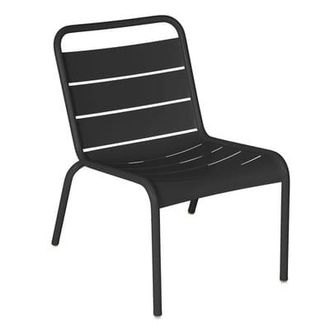 Fermob Chaise lounge Luxembourg - Noir - Aluminium - Designer Frédéric Sofia