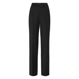 Philipp Plein Femme, Pantalons, Noir, Taille: 42 FR Wool Straight Office Pantalons